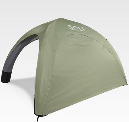 SOLI: Air Canopy 12′ – Sage Green – Outdoor & Beach Self-Inflating Sun ...