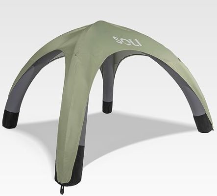 SOLI: Air Canopy 12′ – Sage Green – Outdoor & Beach Self-Inflating Sun ...